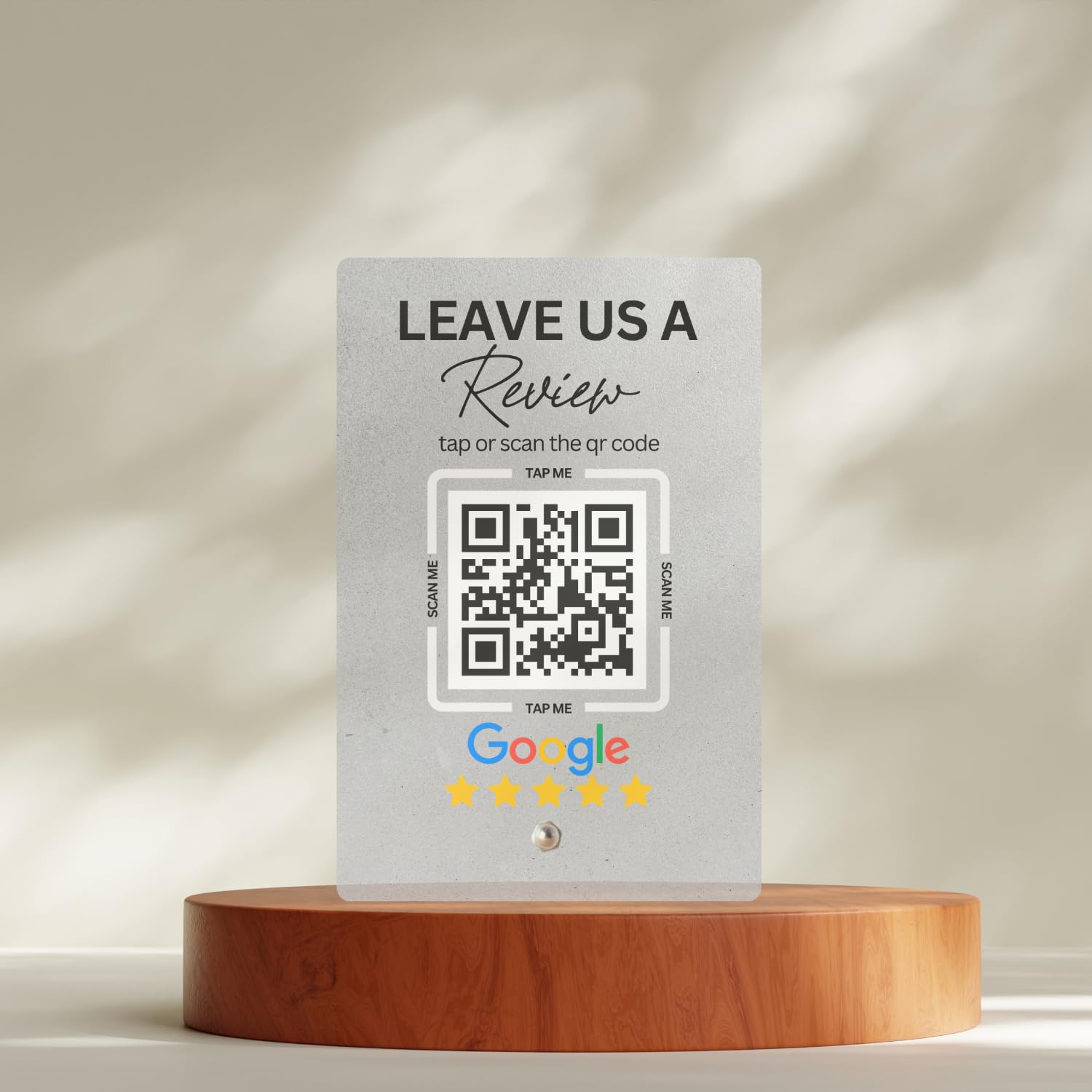 Premium Frosted NFC & QR Google Review Standee - 4x6 Inches with Dashb ...